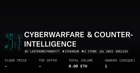 Cyberwarfare And Counter Intelligence Collection Opensea