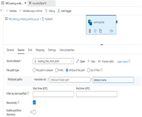 Loading Multiple Json Files Into Different Tables Using Azure Data Factory