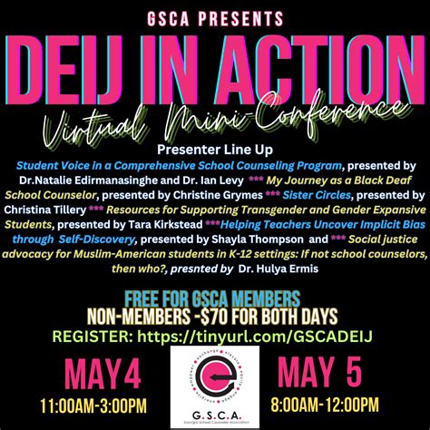 Deij In Action Virtual Mini Conference Georgia School Counselor