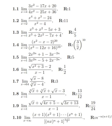 Solved Determine The Value Of The Following Limits Chegg
