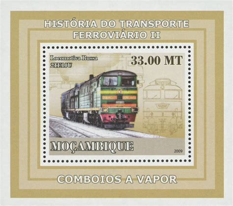 Rail Transport Steam Train Russian Locomotive Mini Sov Sheet Mnh Worldwide Other Stamp