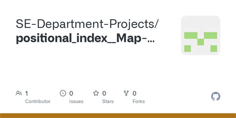 Github Se Department Projectspositionalindexmap Reduce