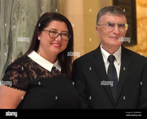 Derya Taskn Left And Nobel Laureate Professor Aziz Sancar Attends In The Opening Ceremony Of