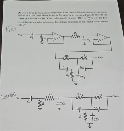 Solved Question Two To Build Up A Complicated Filter That Chegg Com