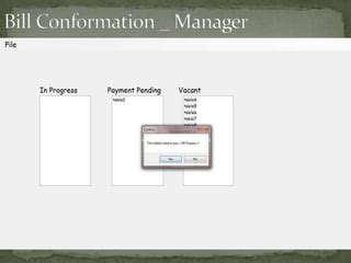 Implementation Ppt Restaurant Management Using Touch Screen Final PPT