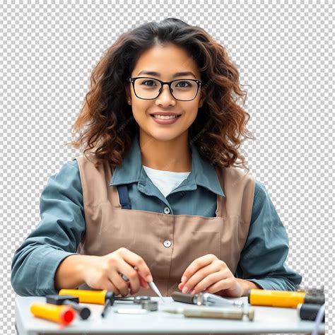 Female Assembly Line Worker With Tools Premium Ai Generated Psd