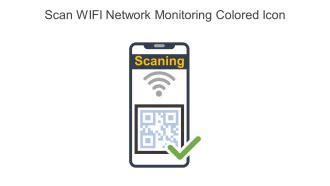 Scan WIFI Network Monitoring Colored Icon In Powerpoint Pptx Png And Editable Eps Format PPT