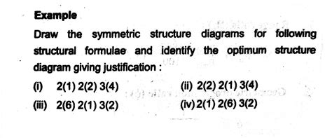 solved example draw the symmetric structure diagrams for