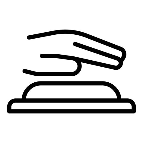 Scan Palm Identity Icon Outline Vector Hand Print 15659786 Vector Art At Vecteezy