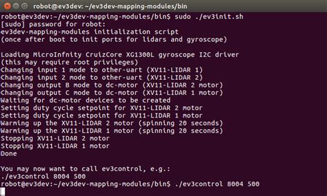 github bmegli ev3dev mapping modules a bunch of small programs