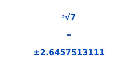 What Is The Square Root Of 7 Information And Calculator