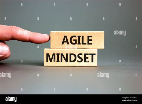 Agile Mindset Symbol Concept Words Agile Mindset On Wooden Blocks