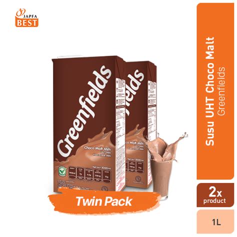 Susu Uht Choco Malt Greenfields 1 L Twin Pack Japfa Best Online