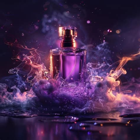Perfume Bottle Emitting Smoke Premium Ai Generated Image