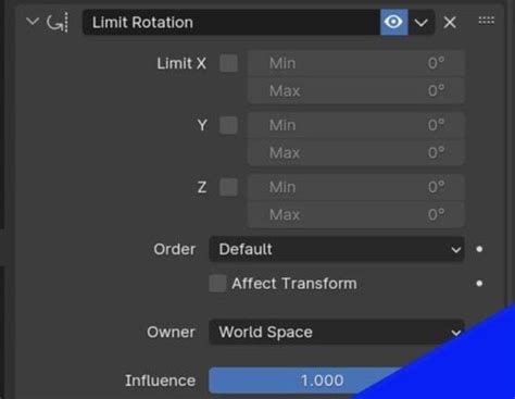 Limit Transform Constraints In Blender 3d