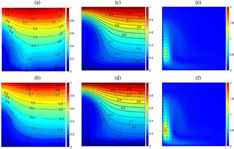 non dimensional experimental temperature fields in a b