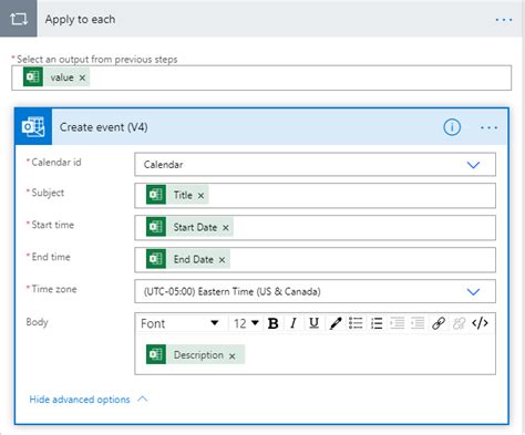 creating outlook events from a onedrive excel spreadsheet aric levin