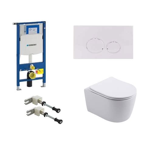 Geberit Duofix Systemfix Up320 Hangend Toilet Pakket Design Met Soft Close Toiletbril En Witte