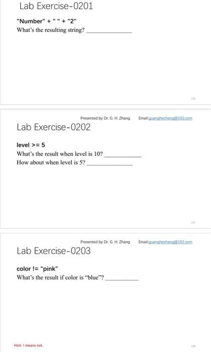 Solved Lab Exercise 0201 Number 2 Whats The