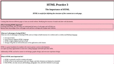 Html Practice 3
