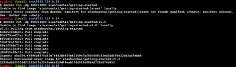 Docker Error Response From Daemon Manifest Not Found When Running Container Following Get