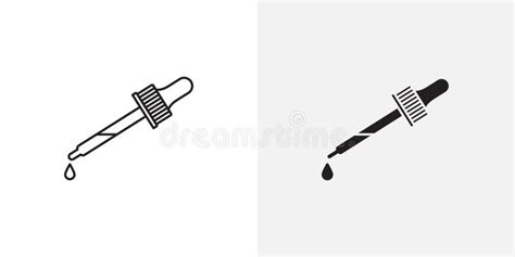 Eye Dropper Vecor Icon Set Stock Vector Illustration Of Essential