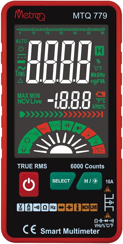 Sigma Metroq Digital Smart Multimeter Mtq 779 Smart Trms Color Display