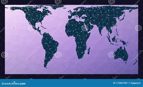 Abstract Telecommunication World Map Stock Vector Illustration Of Area Digital 172067281