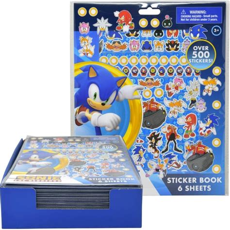 Sonic The Hedgehog Stickers Book Sheets Sonic 500 Toys And Games