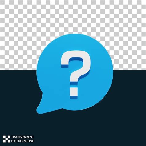 3d Blue Chat Bubble Question Support Premium Psd