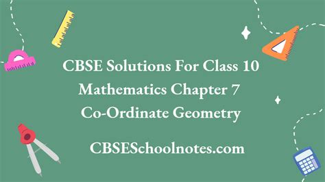 cbse solutions for class 10 mathematics chapter 7 co ordinate geometry