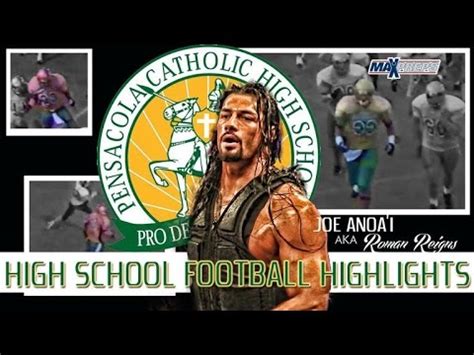Roman Reigns High School Football Highlights Youtube