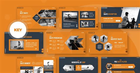 Бесплатный скейт шаблон Keynote Шаблоны презентаций Включая многоцелевой и партнеры Envato