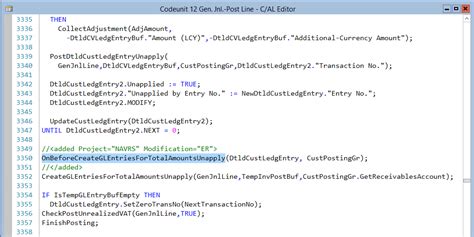 Event Request Codeunit Onbeforecreateglentriesfortotalamountsunapply Issue