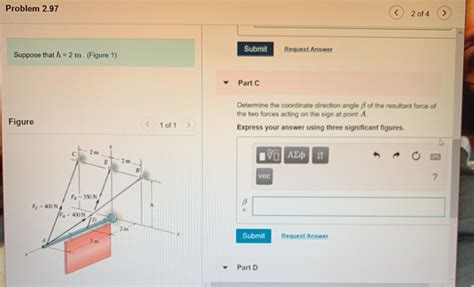 Solved Problem 297 Part A Suppose That H 2 Mfigure 1
