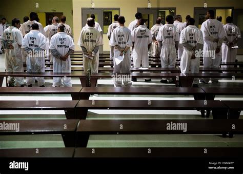 Prisoners Stand While Being Processed For Intake At The Georgia