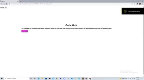 GitHub Clabel Code Quiz Homework On Web APIs