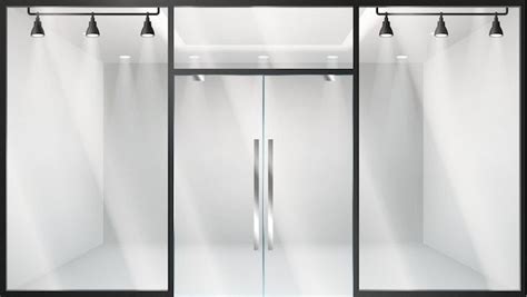 Glass Entrance Vector Png Images Vector Realistic Illustration Of A Layout Of An Entrance Glass