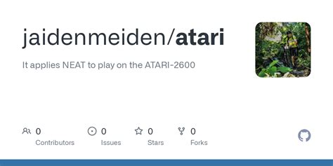 Github Jaidenmeidenatari It Applies Neat To Play On The Atari 2600