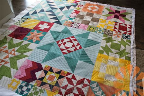 Piece N Quilt Moda Modern Building Blocks Quilt Custom Machine Quilting By Natalia Bonner