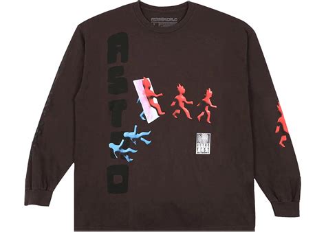 Travis Scott Otherside Long Sleeve T Shirt Brown Mens Fw21 Gb