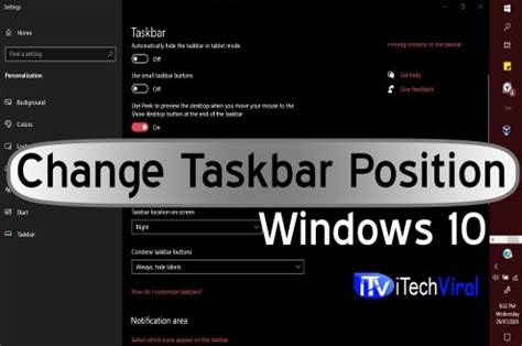How To Change Taskbar Position In Windows