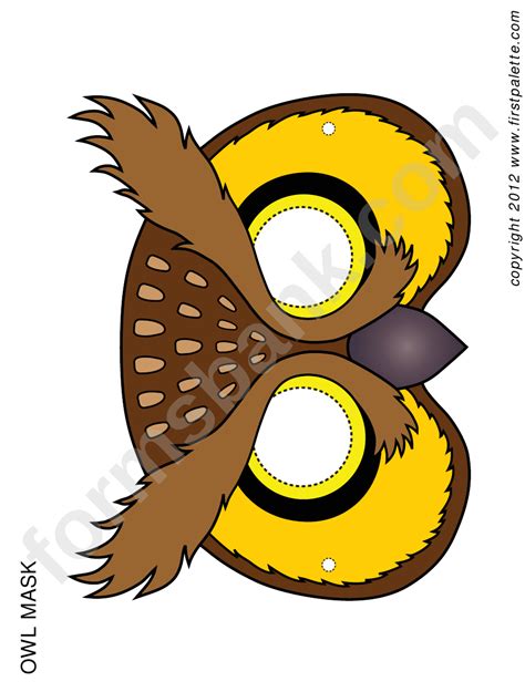 Owl Mask Template Printable Pdf Download