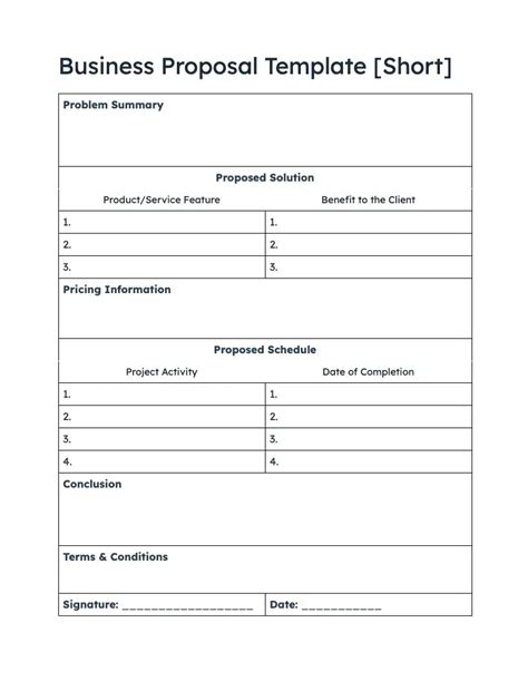 How To Write A Business Proposal Template
