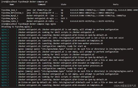 dockercompose编排nginx时提示 etc nginx mime types“ failed 2 no such file