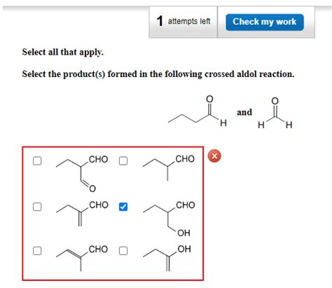 Solved Select all that apply. Select the product(s) formed | Chegg.com
