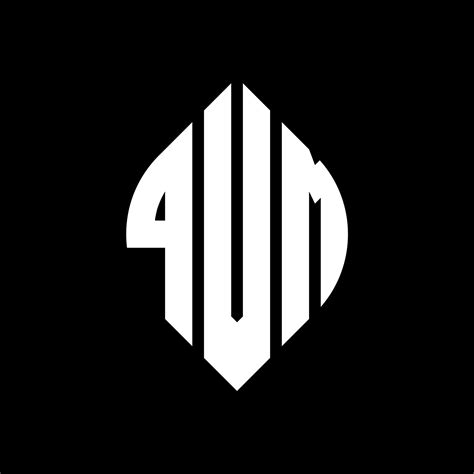 Qvm Circle Letter Logo Design With Circle And Ellipse Shape Qvm