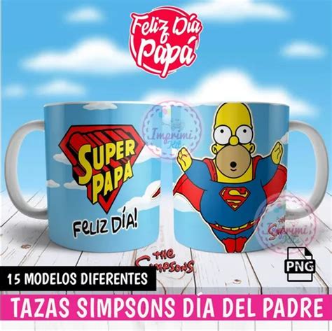 Plantillas Tazas Simpsons Día Del Padre Homero Para Sublimar En Venta