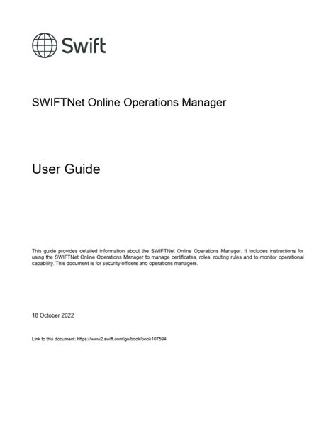 swiftnet online operations manager pdf menu computing login