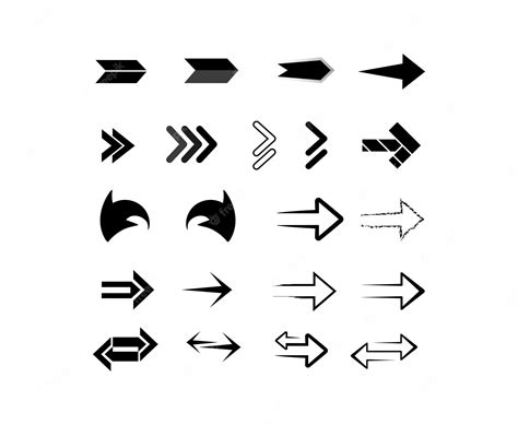 Premium Vector Set Of Arrows In Vector Graphics